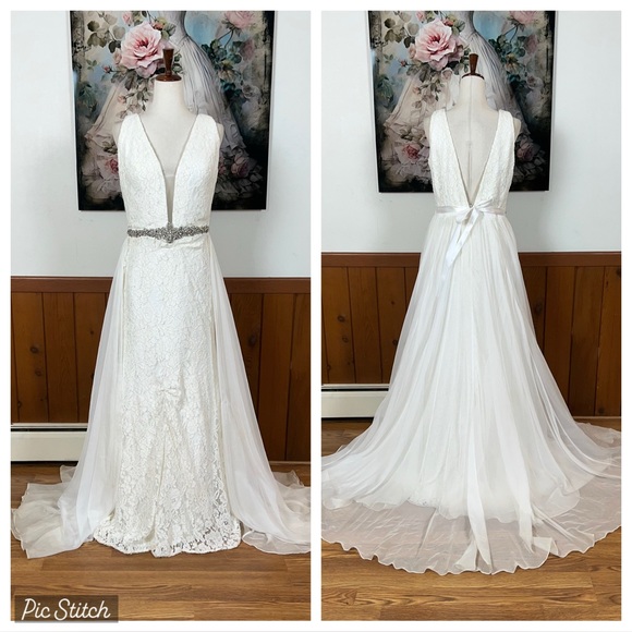 Nina Canacci | Dresses | Beautiful Nina Canacci Chiffon Over Lace ...